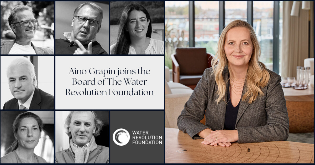 Winch Design | Aino joins the Water Revolution Foundation Board